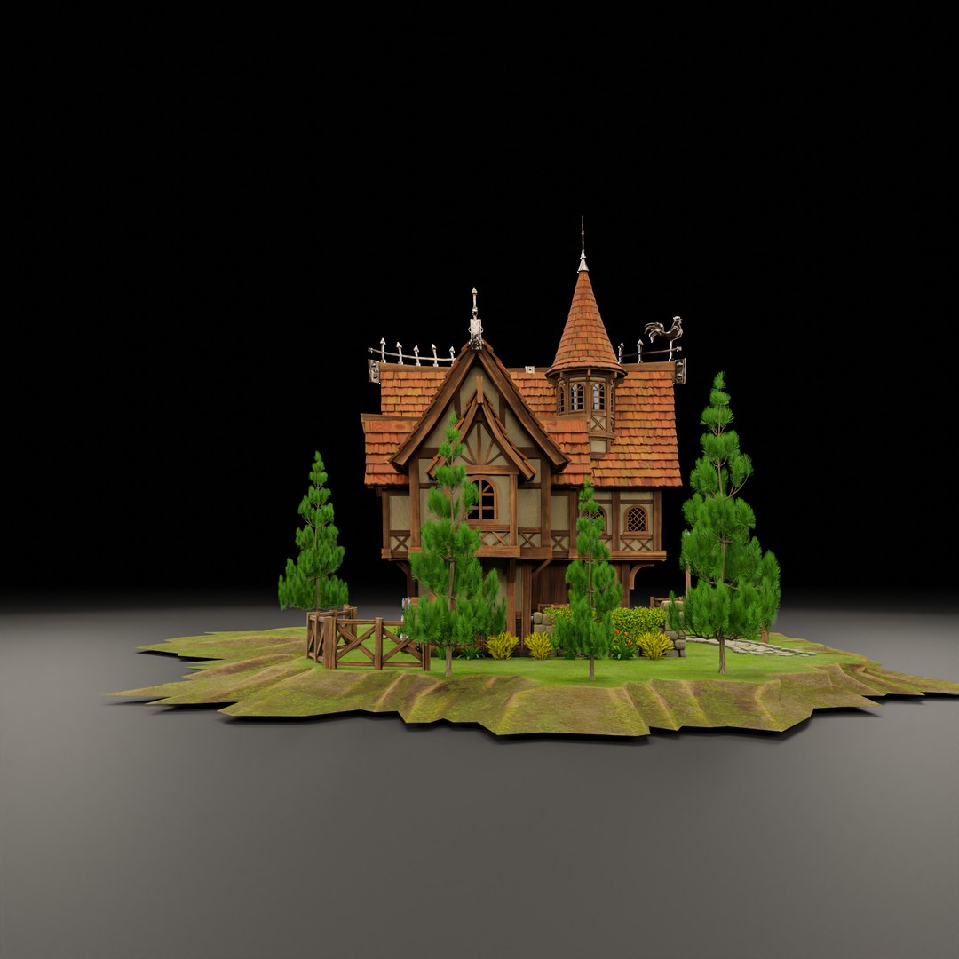 STYLIZED MEDIEVAL BUILDING 08 3D Model - TurboSquid 2145401