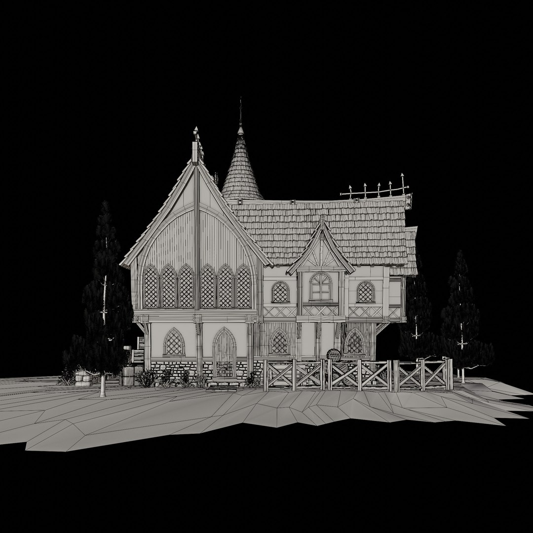 STYLIZED MEDIEVAL BUILDING 08 3D Model - TurboSquid 2145401