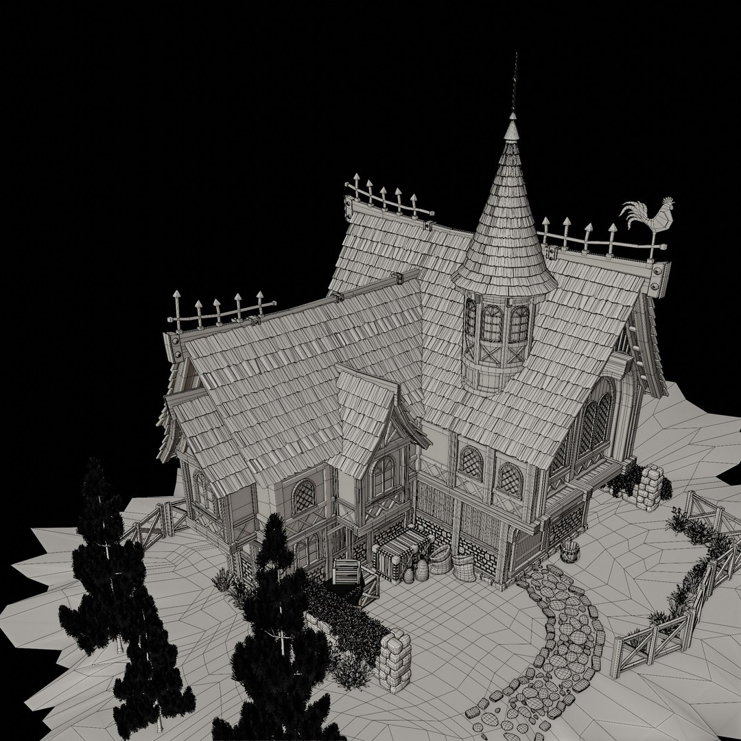 STYLIZED MEDIEVAL BUILDING 08 3D Model - TurboSquid 2145401