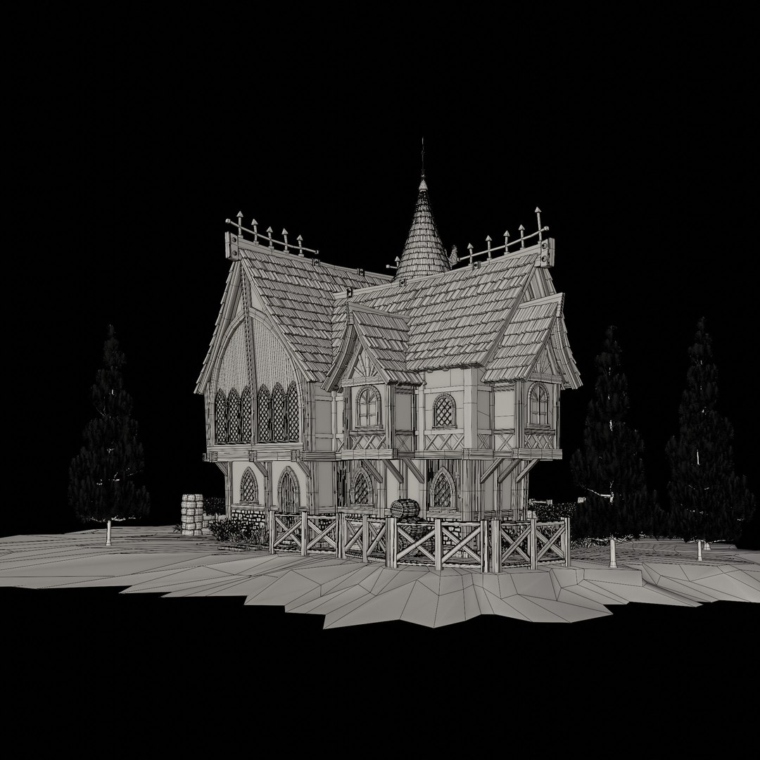 STYLIZED MEDIEVAL BUILDING 08 3D Model - TurboSquid 2145401