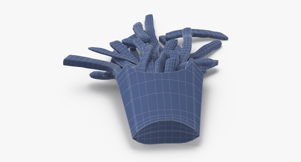 Fries box 3D model - TurboSquid 1167653