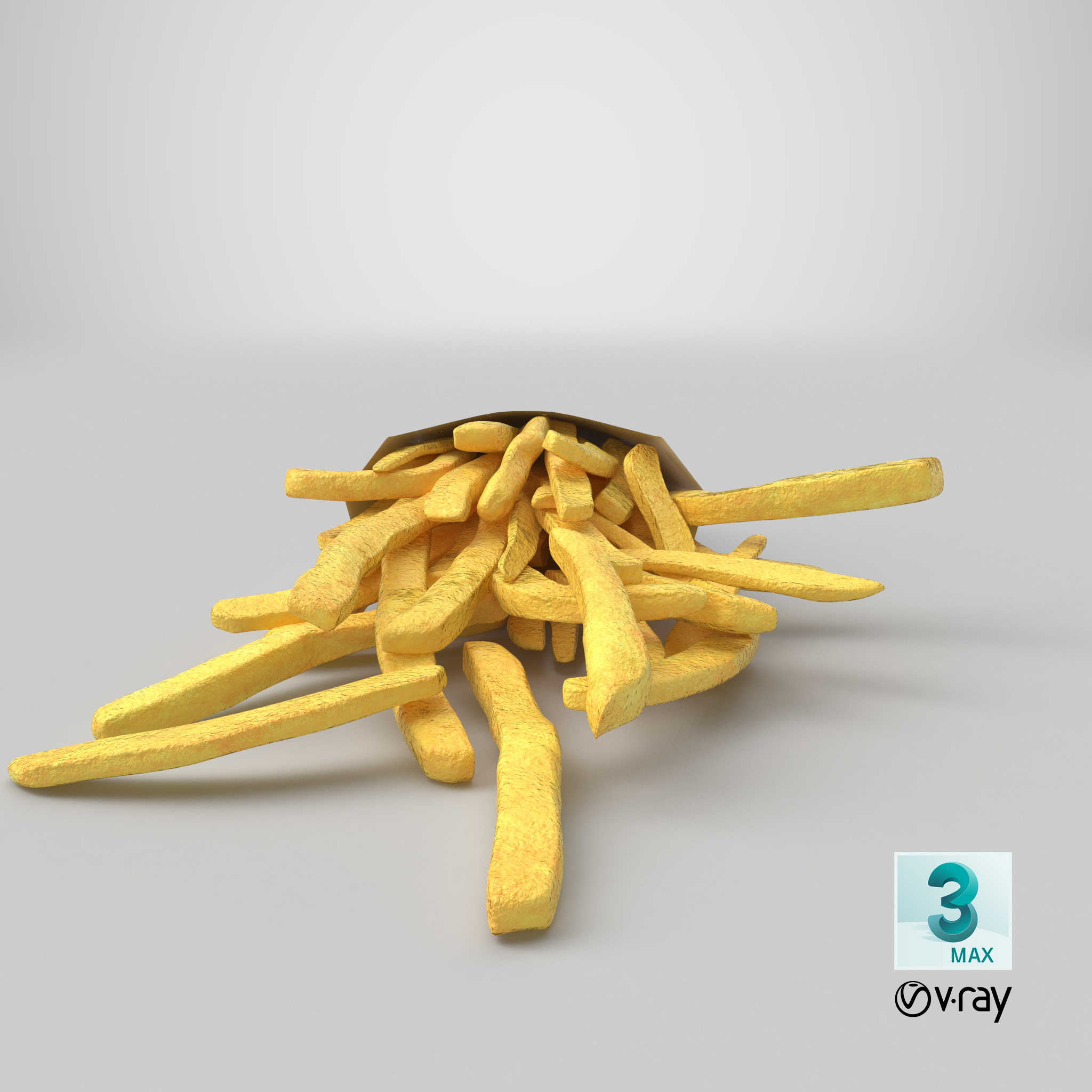 Fries box 3D model - TurboSquid 1167653
