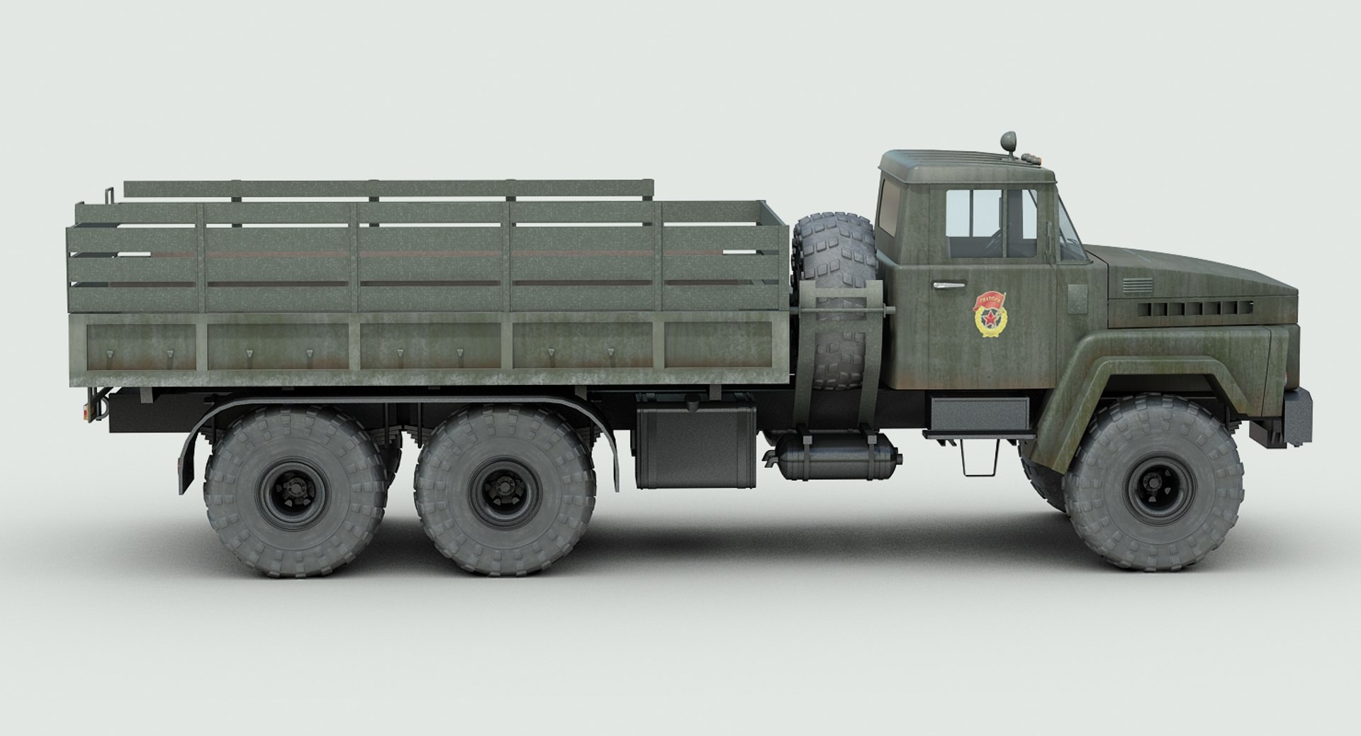 3d Model Soviet Kraz 260 Military Truck