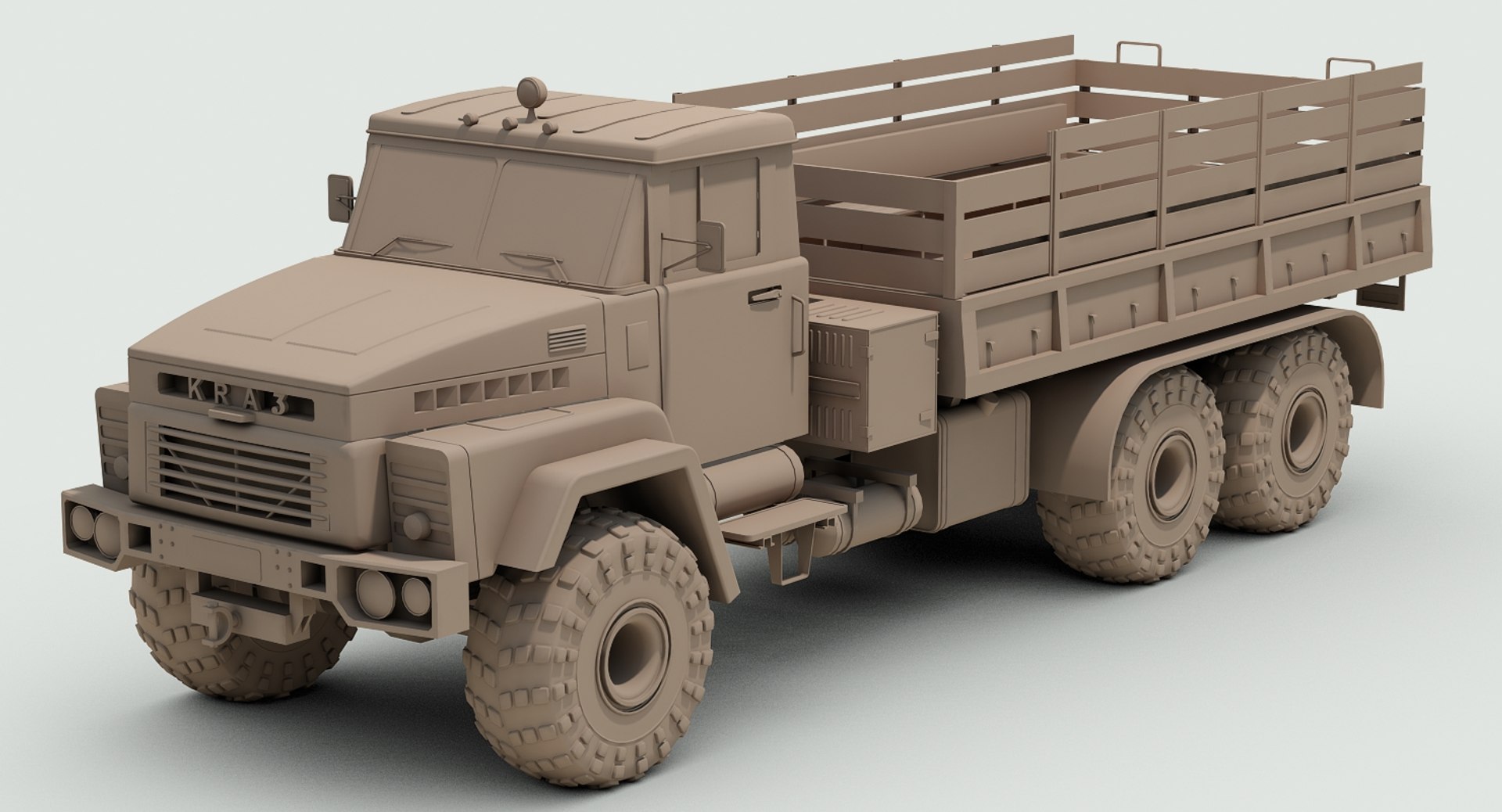 3d Model Soviet Kraz 260 Military Truck