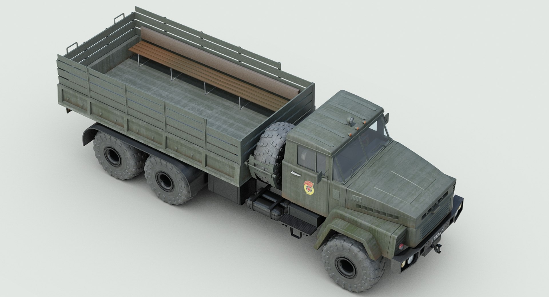 3d Model Soviet Kraz 260 Military Truck