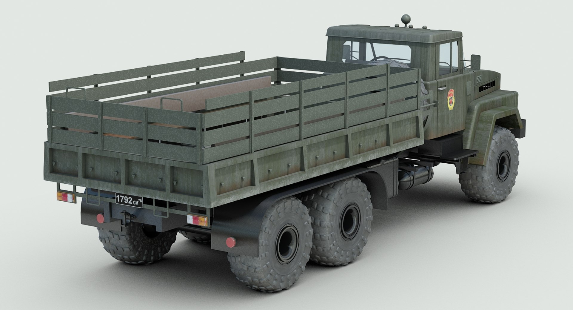 3d Model Soviet Kraz 260 Military Truck
