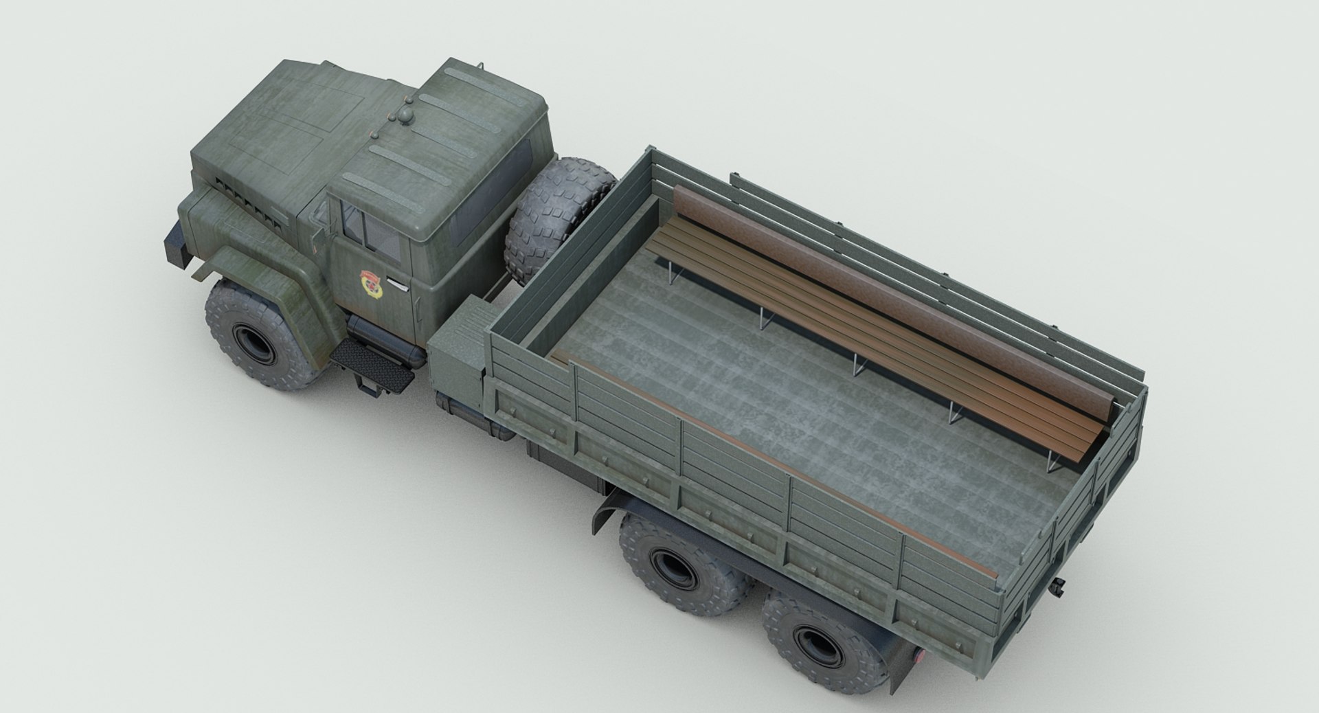3d Model Soviet Kraz 260 Military Truck