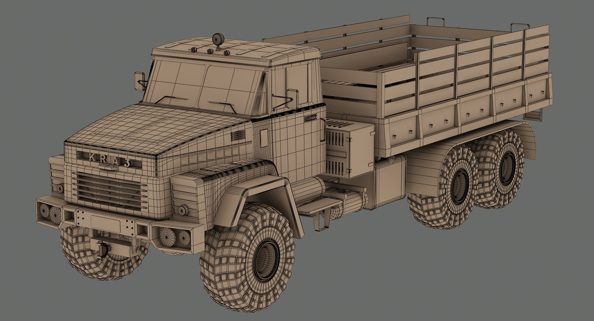 3d Model Soviet Kraz 260 Military Truck