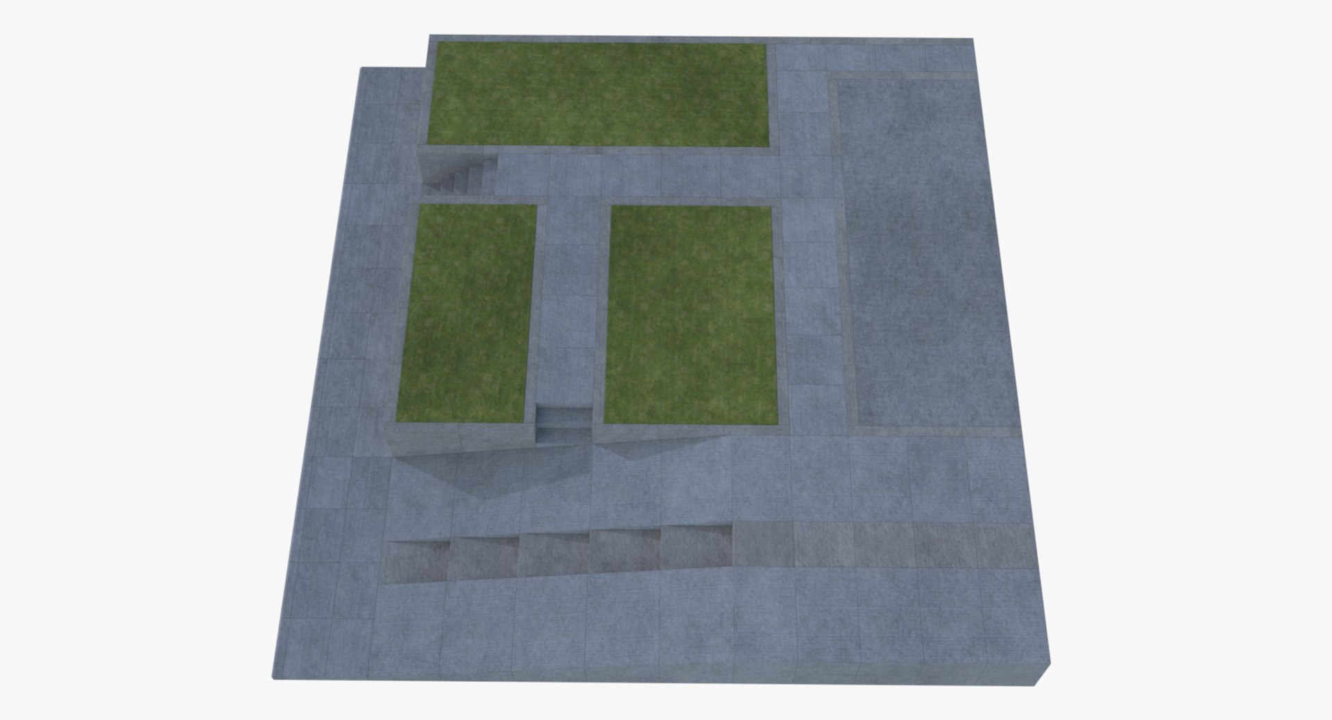 modular driveway 3d obj