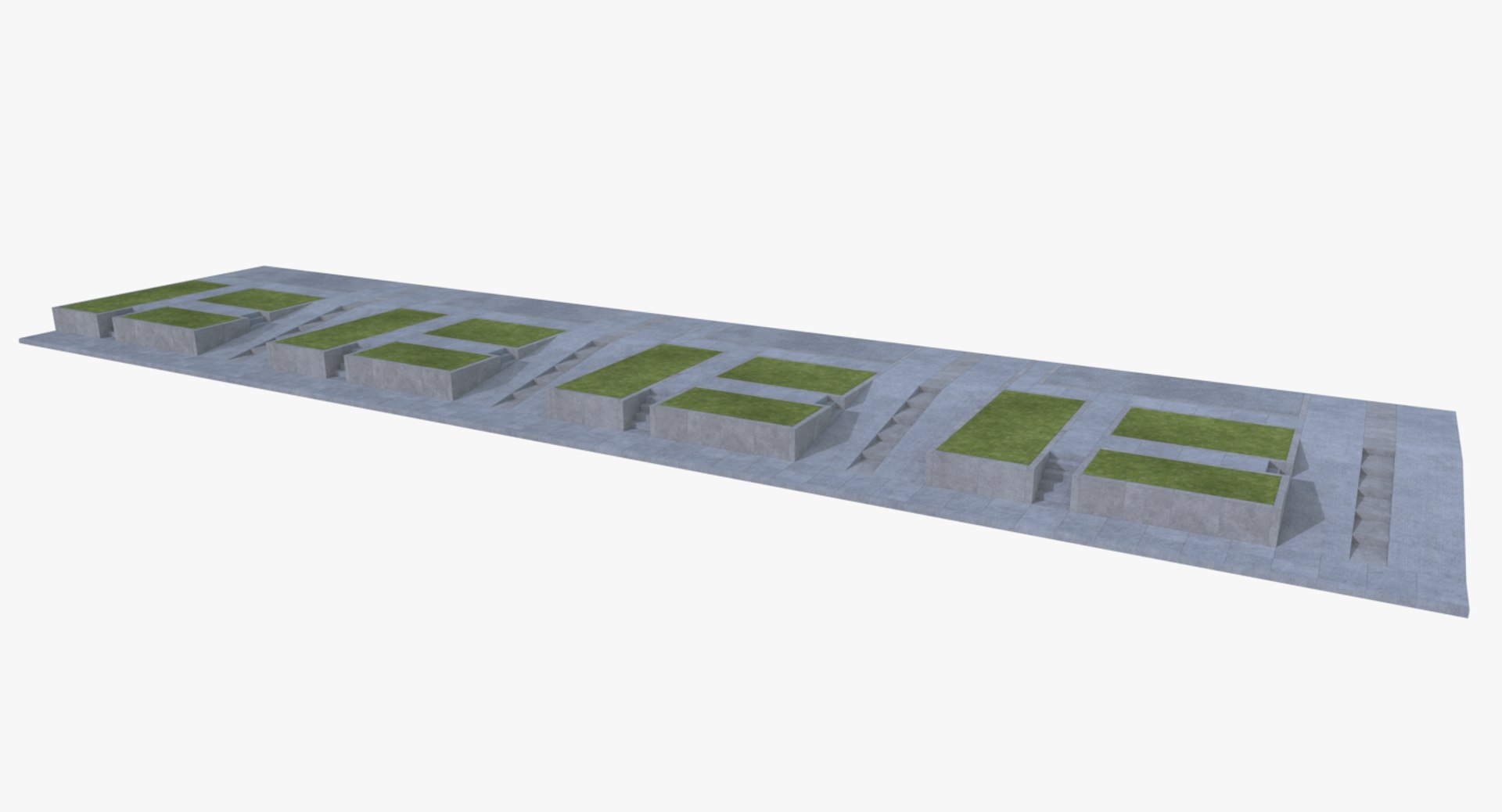 modular driveway 3d obj