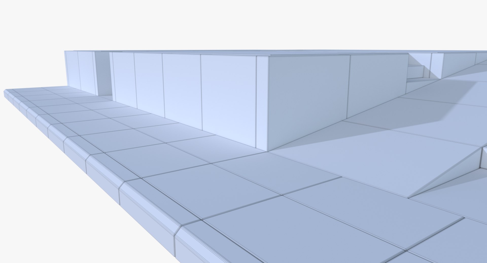 modular driveway 3d obj