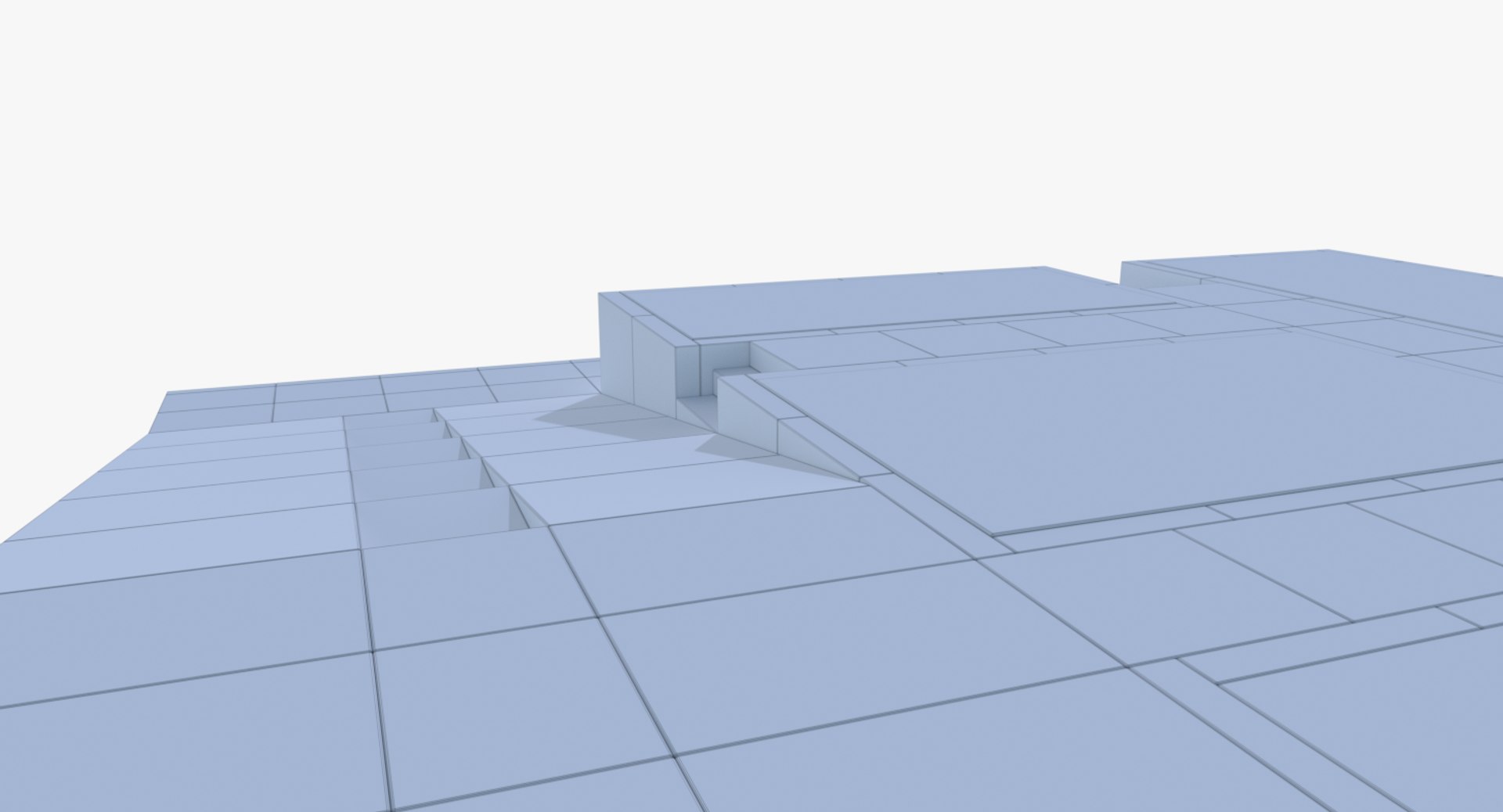 modular driveway 3d obj