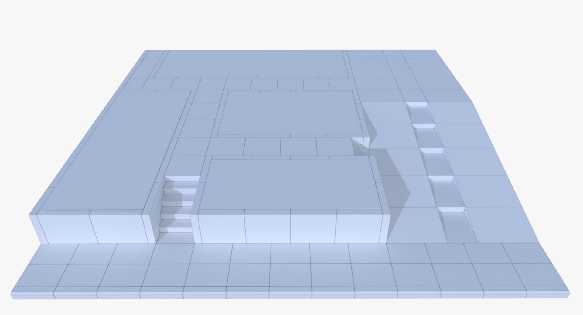 modular driveway 3d obj