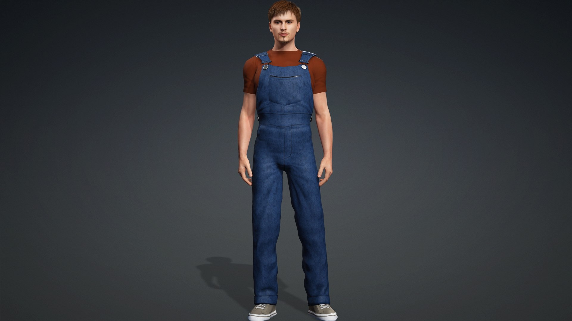 Realistic Male Worker Fully Rigged 3D Character For IClone CC4 3D Model ...