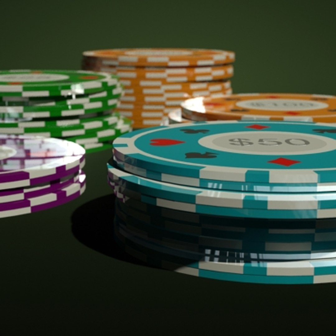 3d model of casino chip