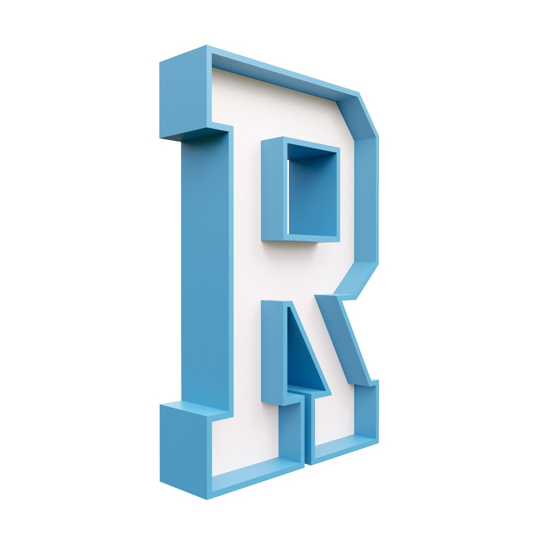 3D Model Marquee Letter R Glow Sign 3dmodel - TurboSquid 1975753