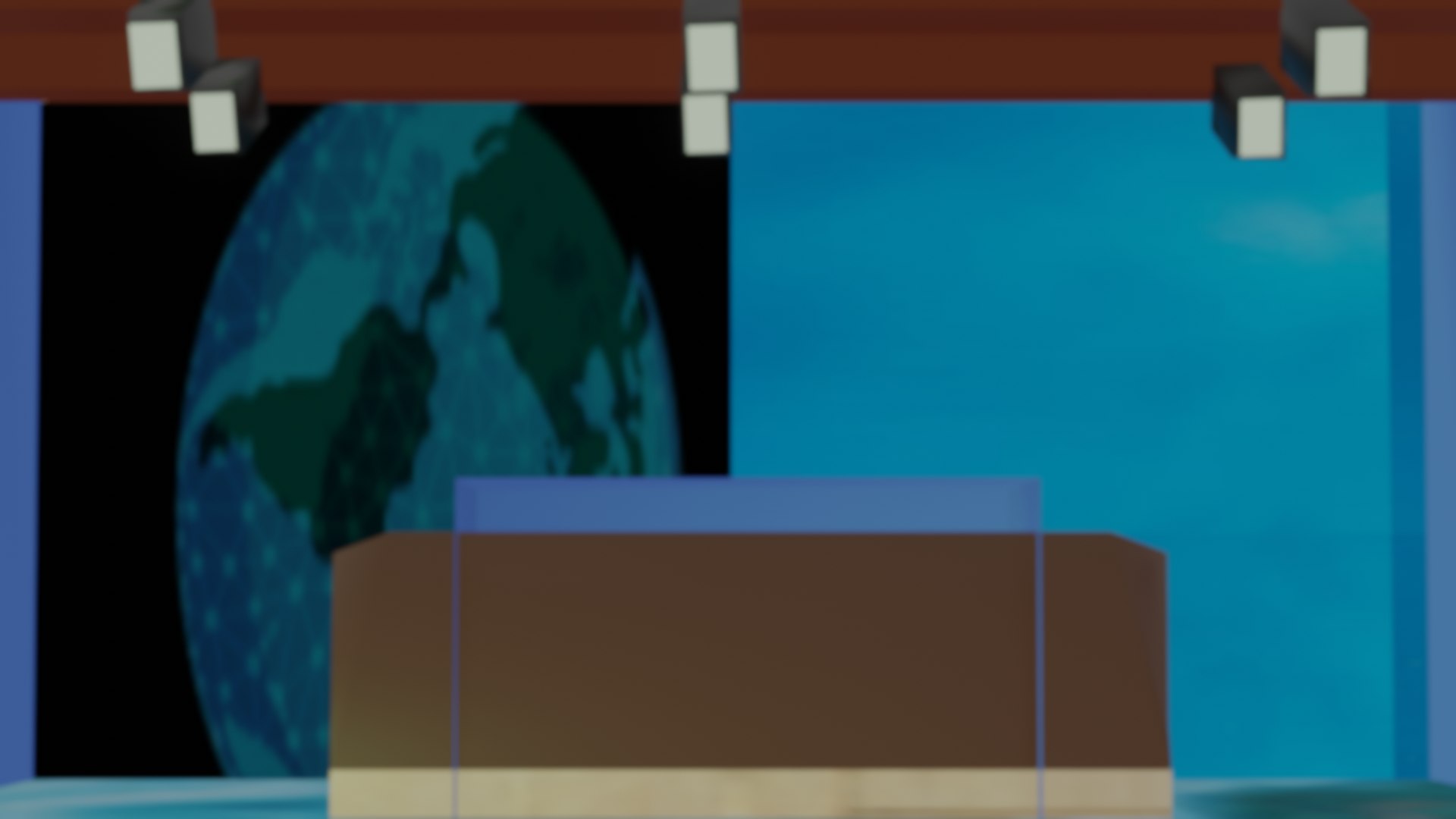 3D Simple TV Studio Colorful and Marble Blue - TurboSquid 2064968