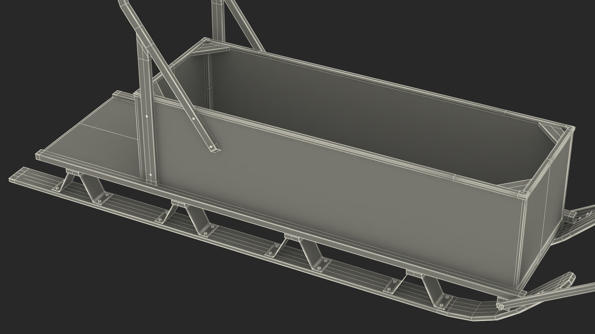 3D Snowmobile whith Box Freight Sled Rigged model - TurboSquid 2113823