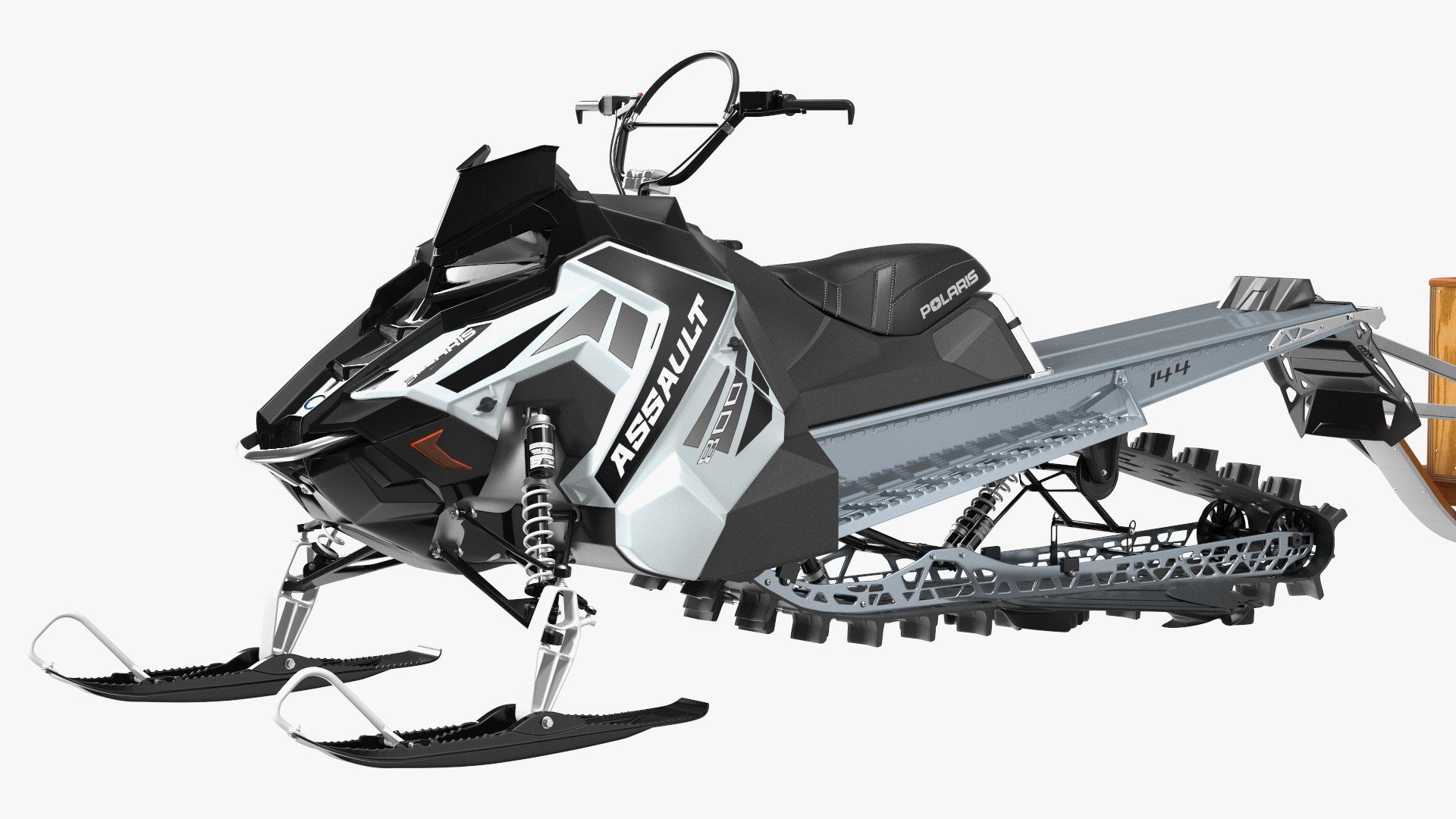 3D Snowmobile Whith Box Freight Sled Rigged Model - TurboSquid 2113823