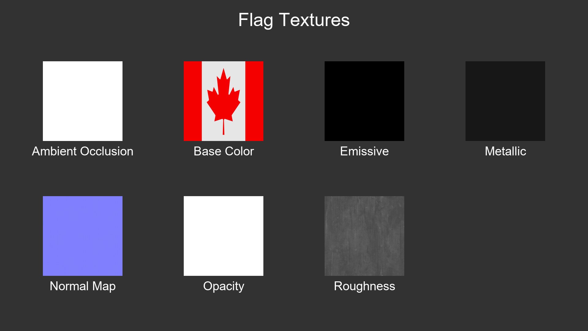 Canada Flag Stand Pole Animated 3D Model - TurboSquid 2505486