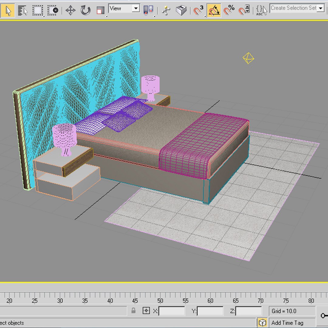 3d Modern Master Bed Model Turbosquid 2053255