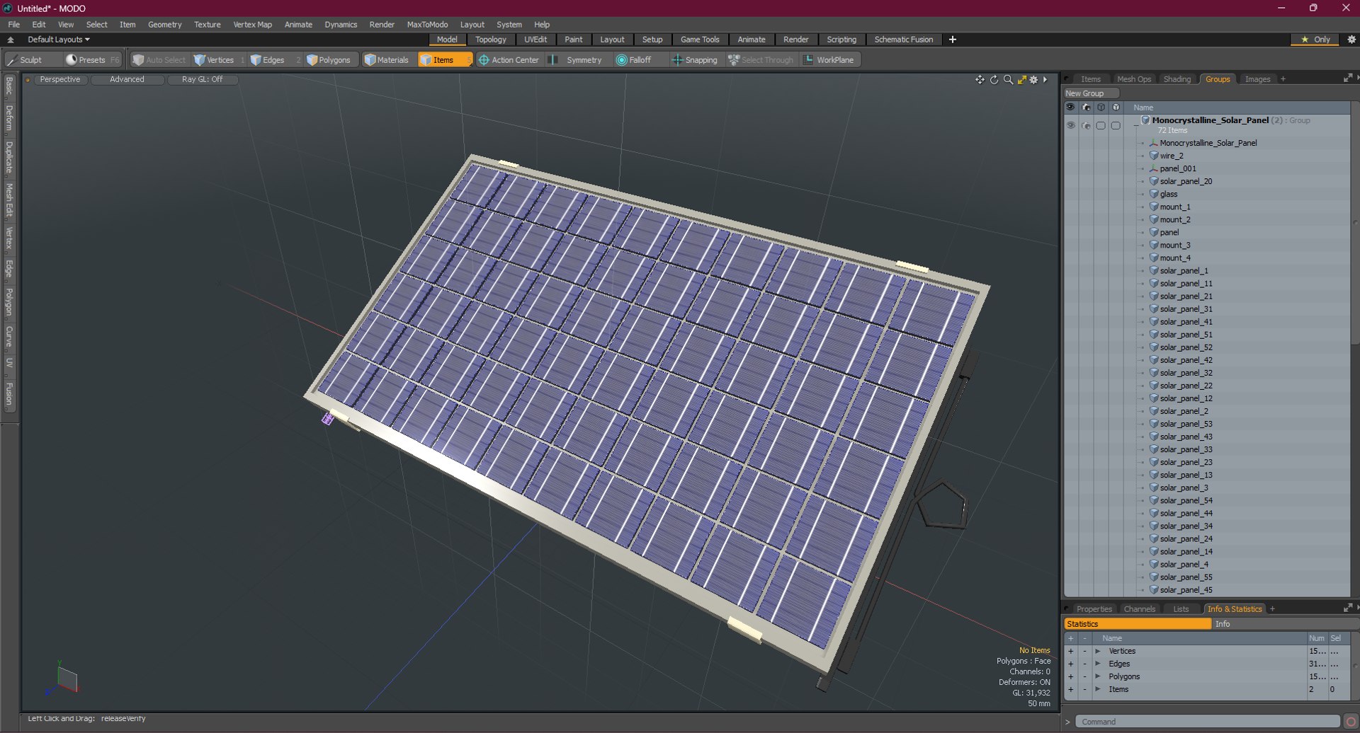 3D Monocrystalline Solar Panel - TurboSquid 2246783