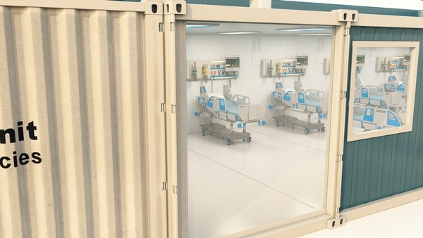 Modular hospital model - TurboSquid 1689436