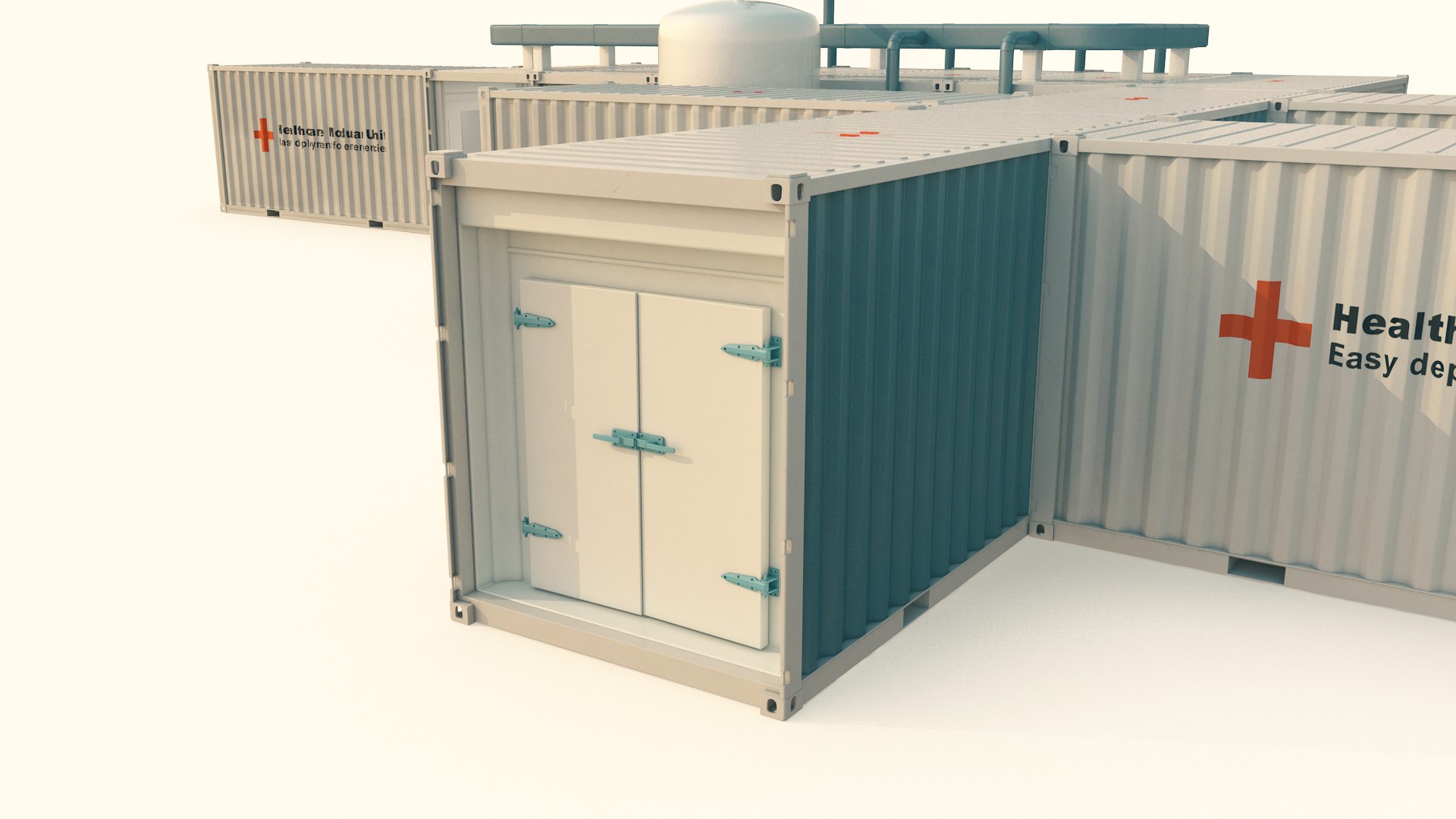 Modular hospital model - TurboSquid 1689436