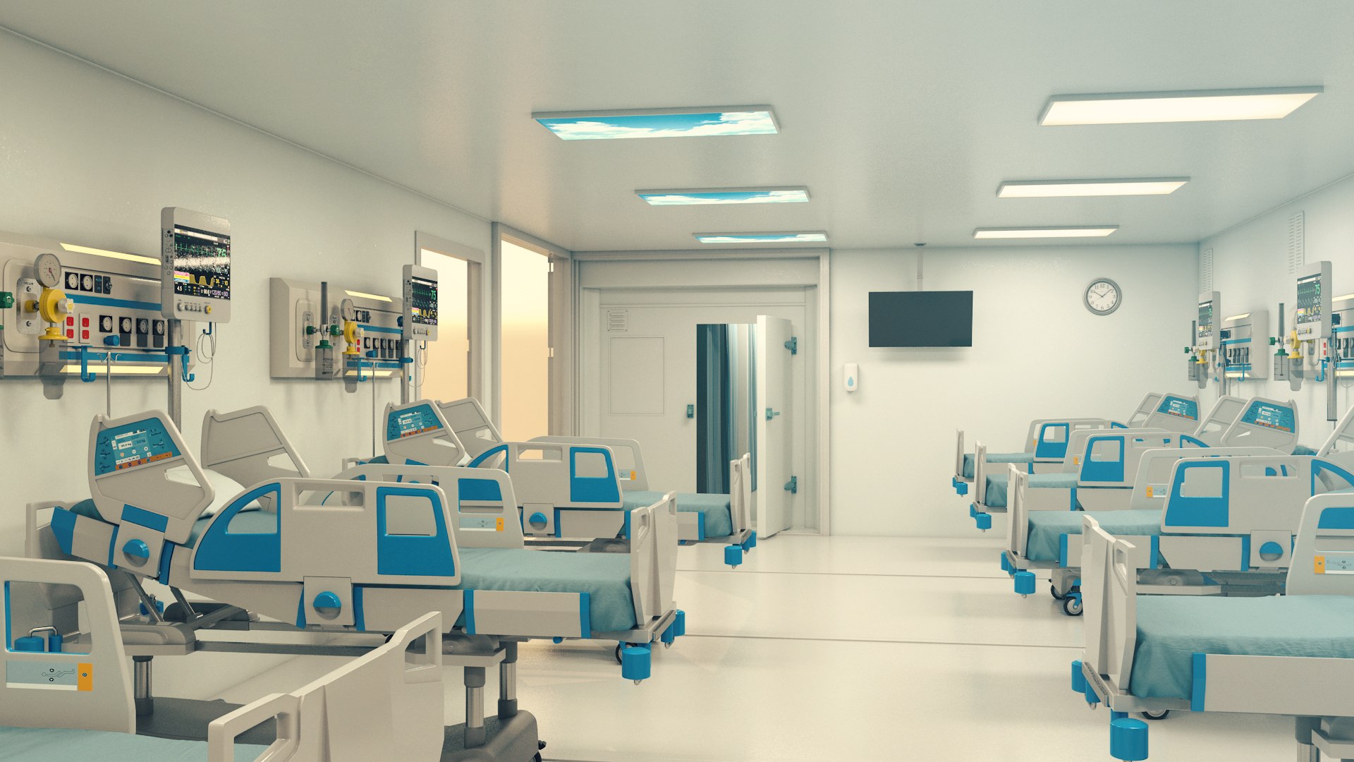 Modular hospital model - TurboSquid 1689436