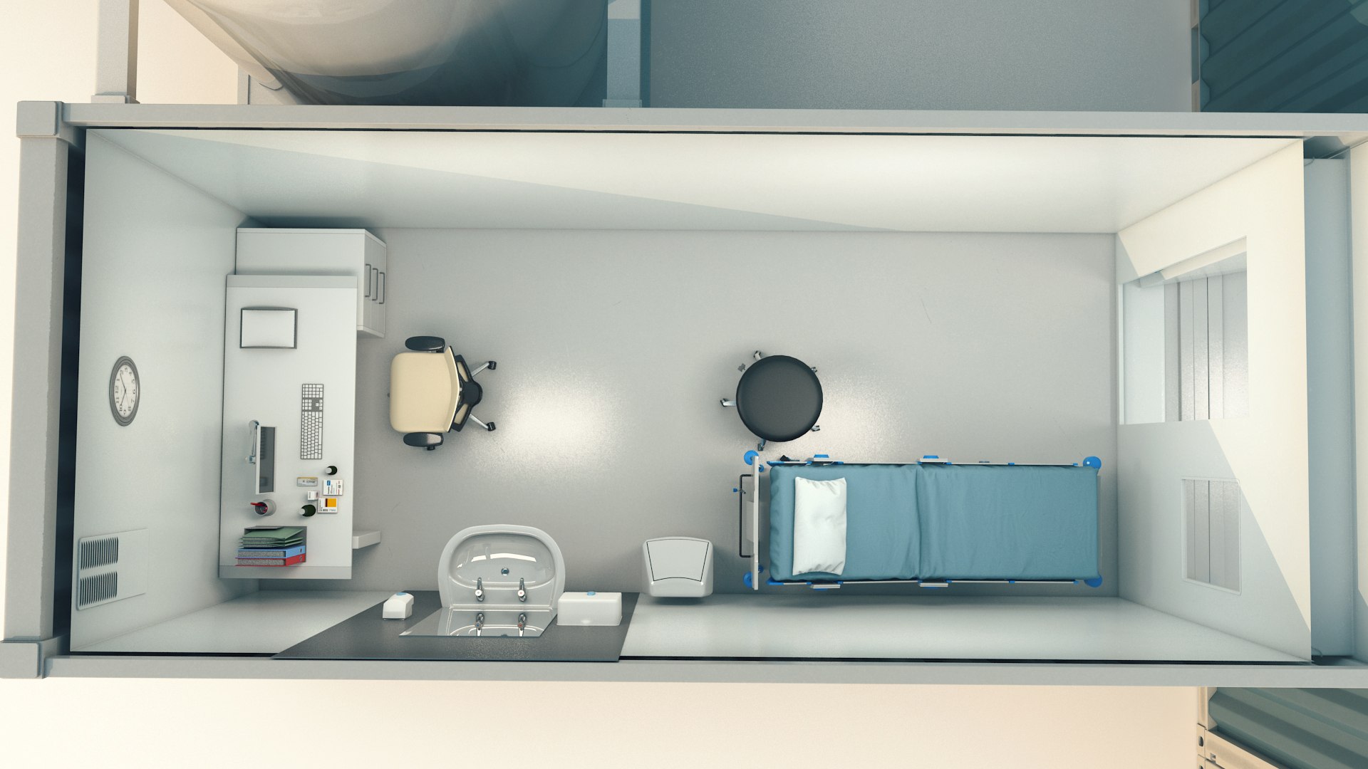 Modular hospital model - TurboSquid 1689436