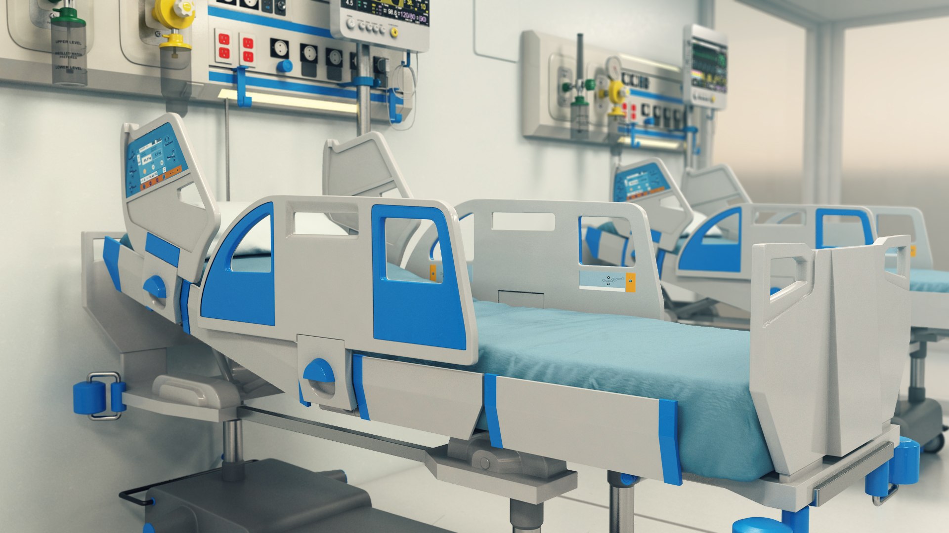 Modular hospital model - TurboSquid 1689436