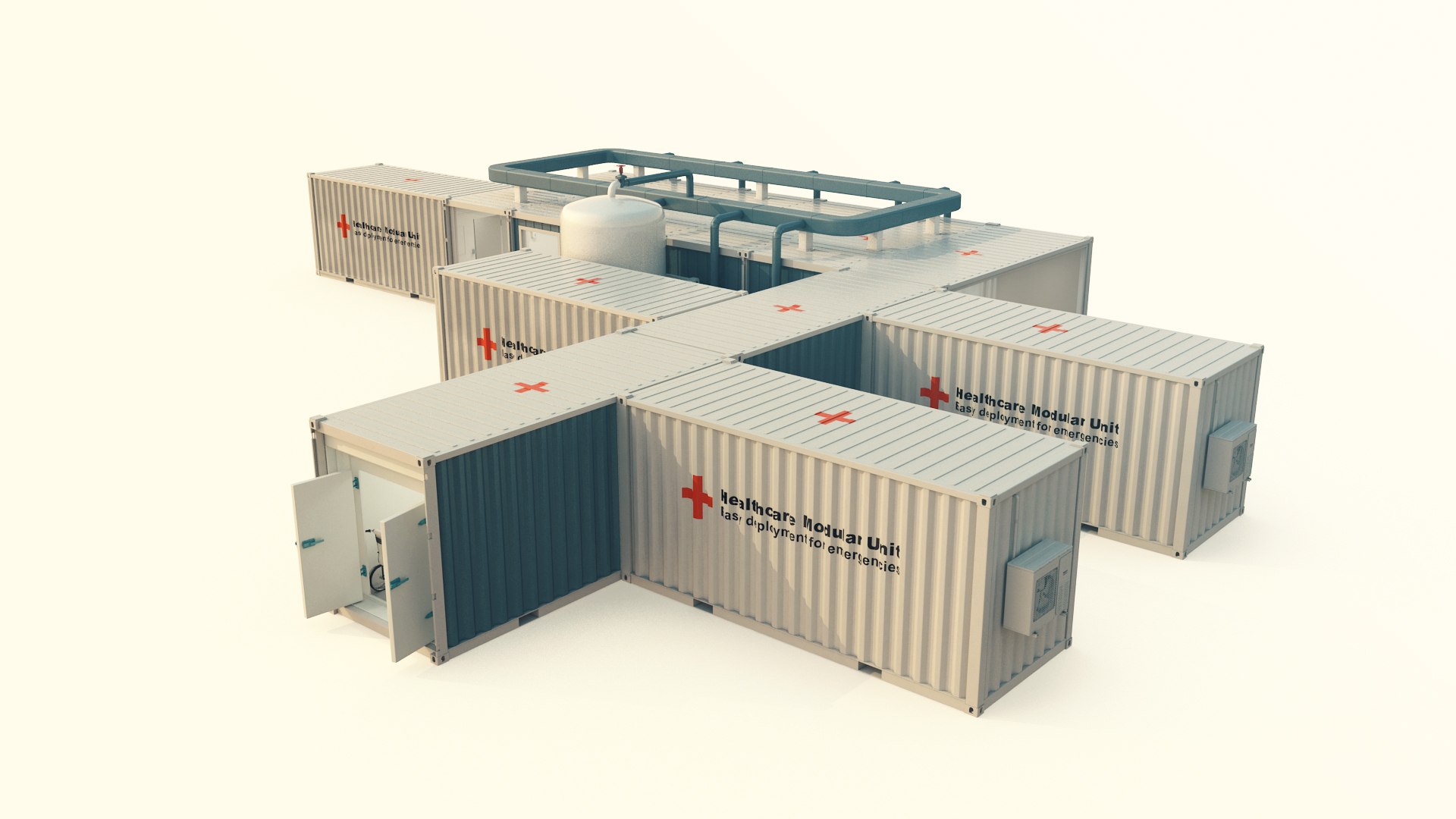 Modular hospital model - TurboSquid 1689436