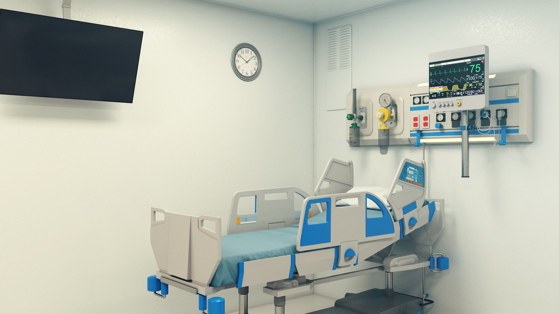 Modular hospital model - TurboSquid 1689436