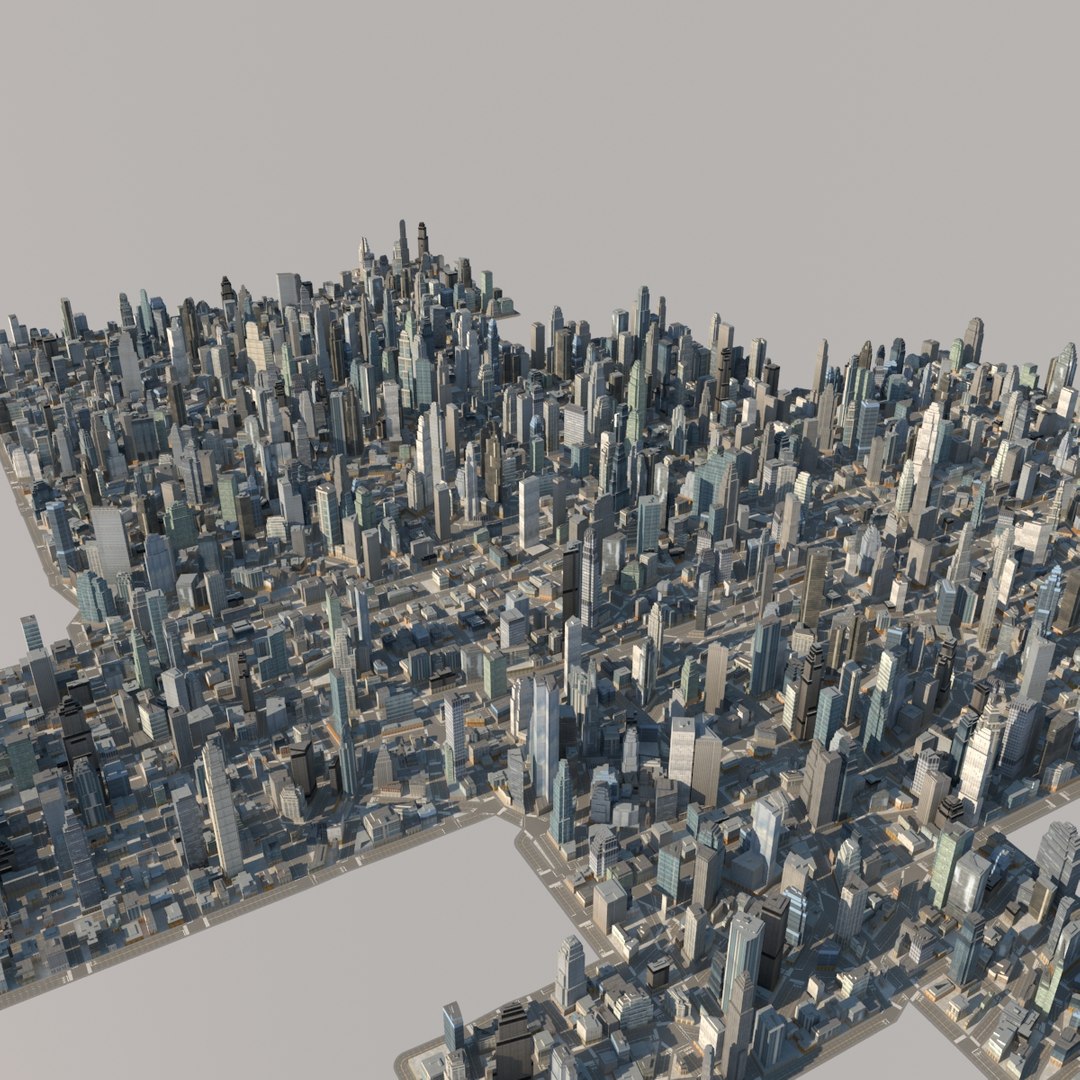 3d Model Cityscape Scene Highrise