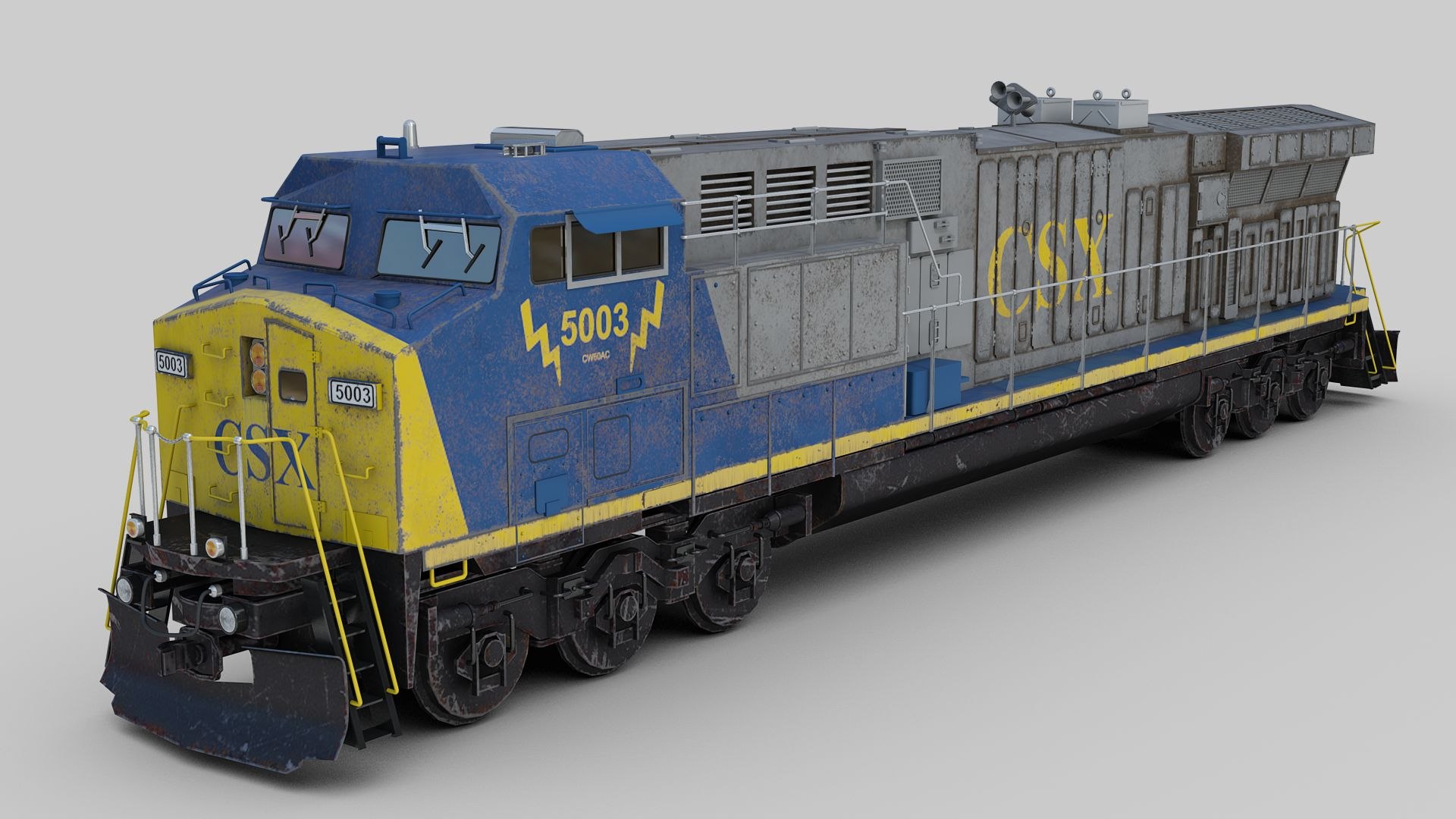 3d model american cw60ac locomotive