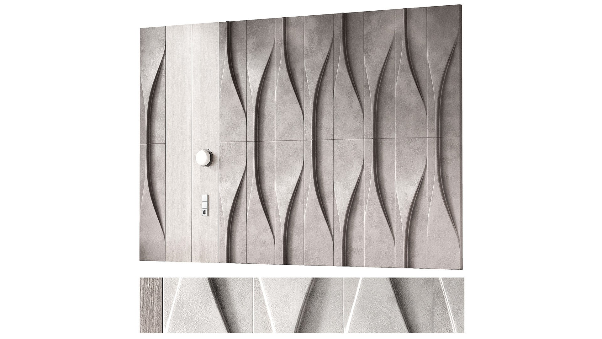 3D Wall Decorative Composition Modern Panelling Model - TurboSquid 2253256