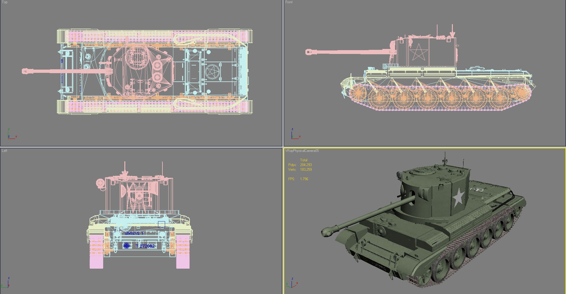 Cruiser Tank Challenger A30 Model - TurboSquid 1617117