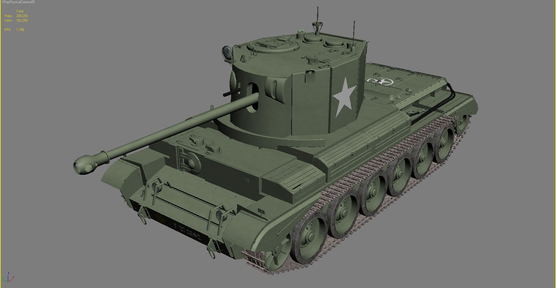 Cruiser Tank Challenger A30 Model - TurboSquid 1617117