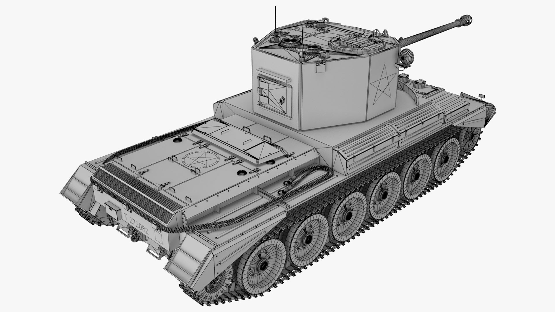 Cruiser Tank Challenger A30 Model - TurboSquid 1617117
