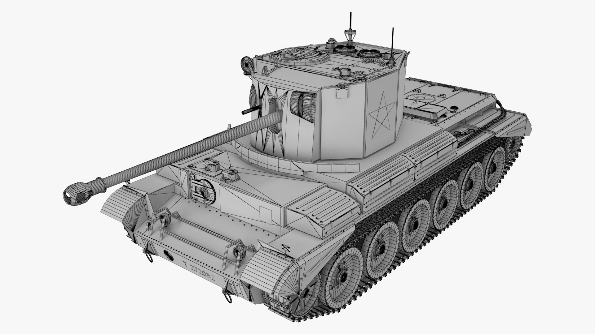 Cruiser Tank Challenger A30 Model - TurboSquid 1617117
