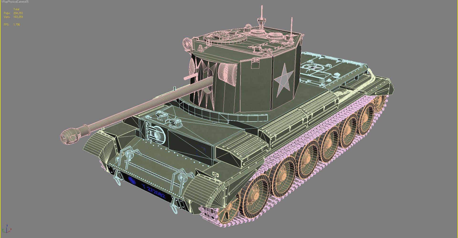 Cruiser Tank Challenger A30 Model - TurboSquid 1617117