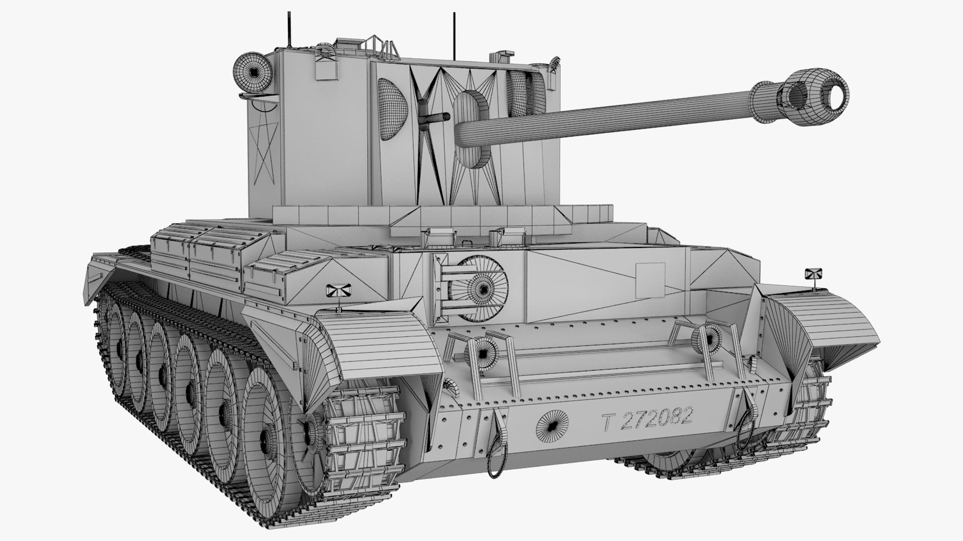Cruiser Tank Challenger A30 Model - TurboSquid 1617117