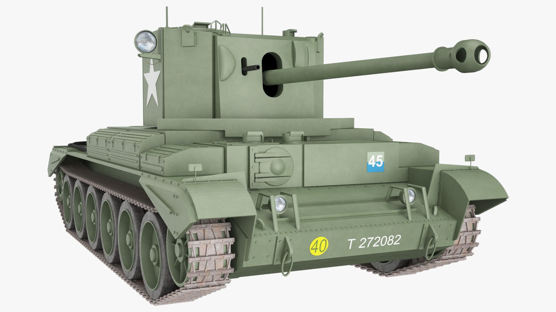 Cruiser Tank Challenger A30 Model - TurboSquid 1617117