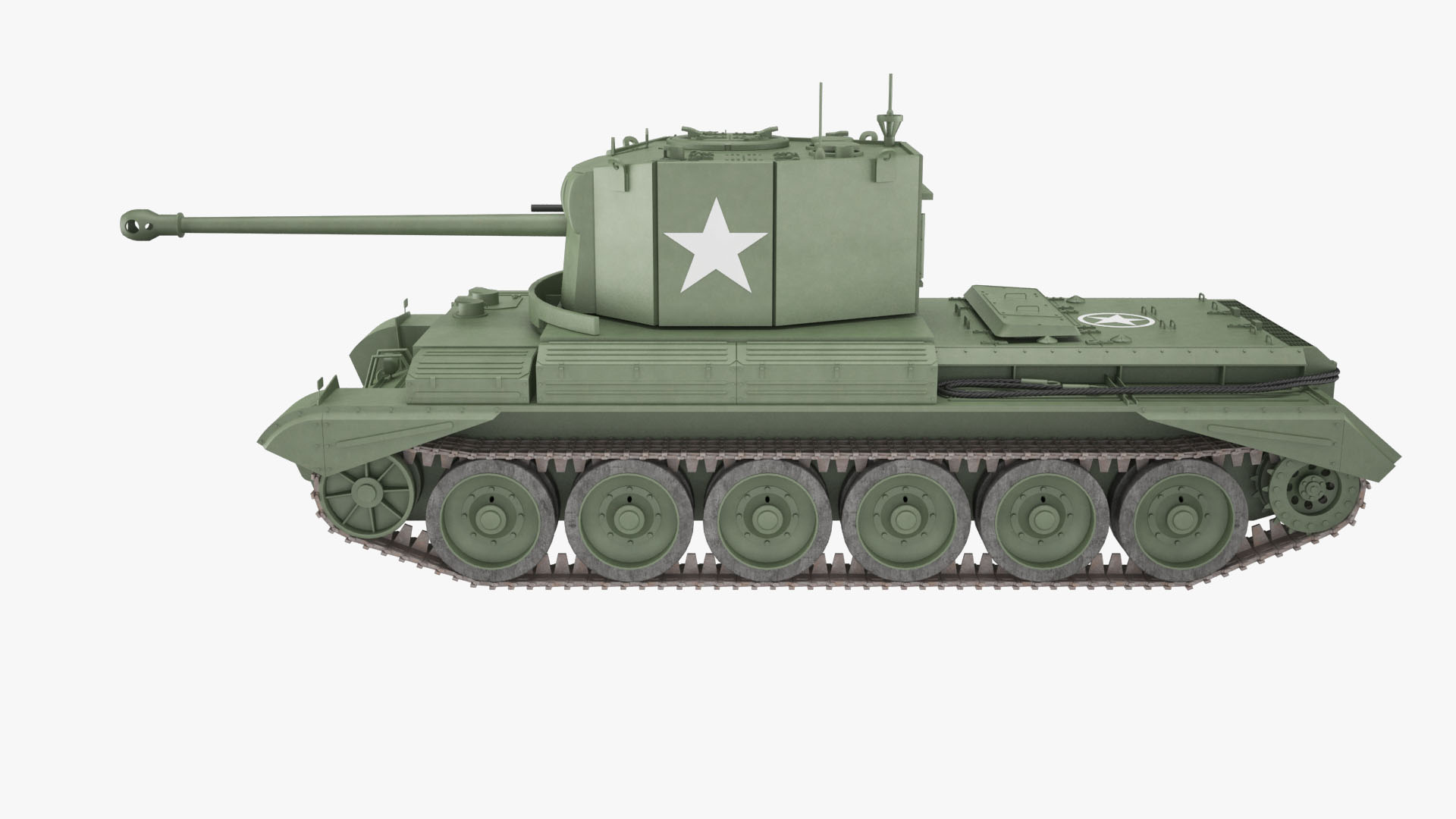 Cruiser Tank Challenger A30 Model - TurboSquid 1617117