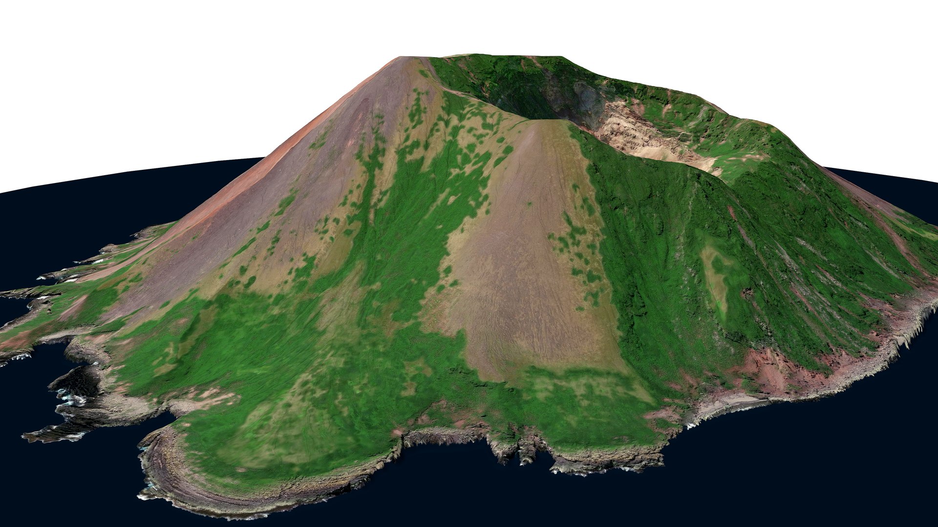 Raikoke Island Kuril Archipelago Middle Kurils Russia 3D Model ...