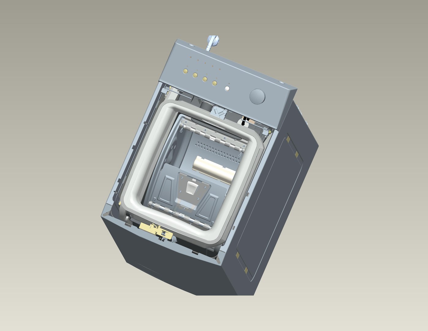3d Model Of Automatic Washing Machine Cma