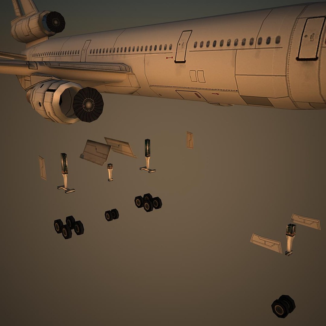 3d Douglas Dc-10 Low-poly