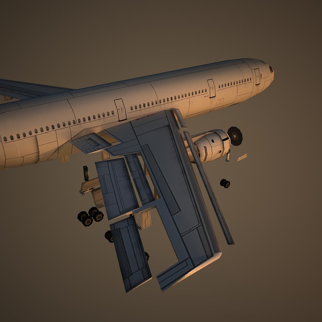 3d Douglas Dc-10 Low-poly