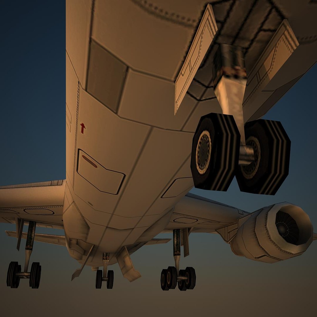 3d Douglas Dc-10 Low-poly