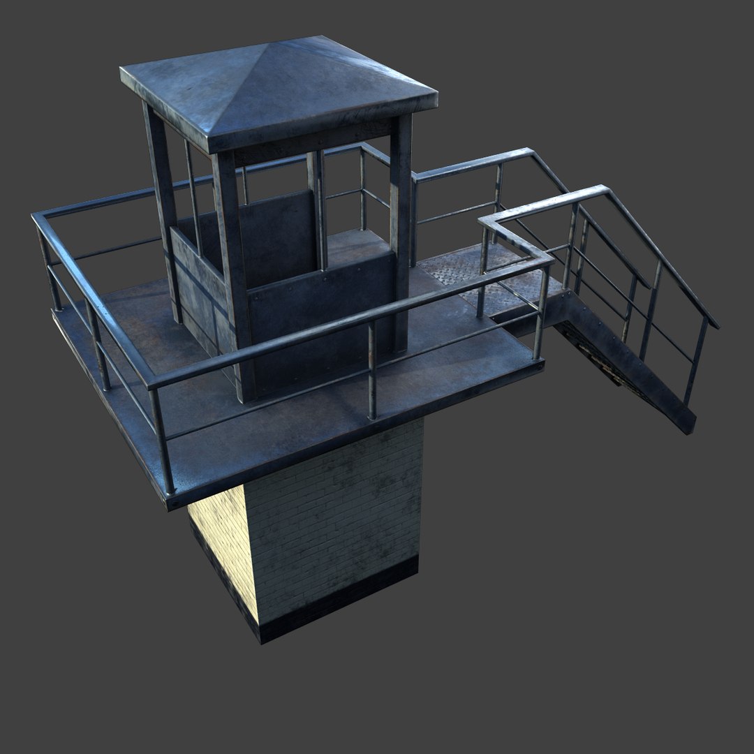 Prison Tower Model - TurboSquid 1217285
